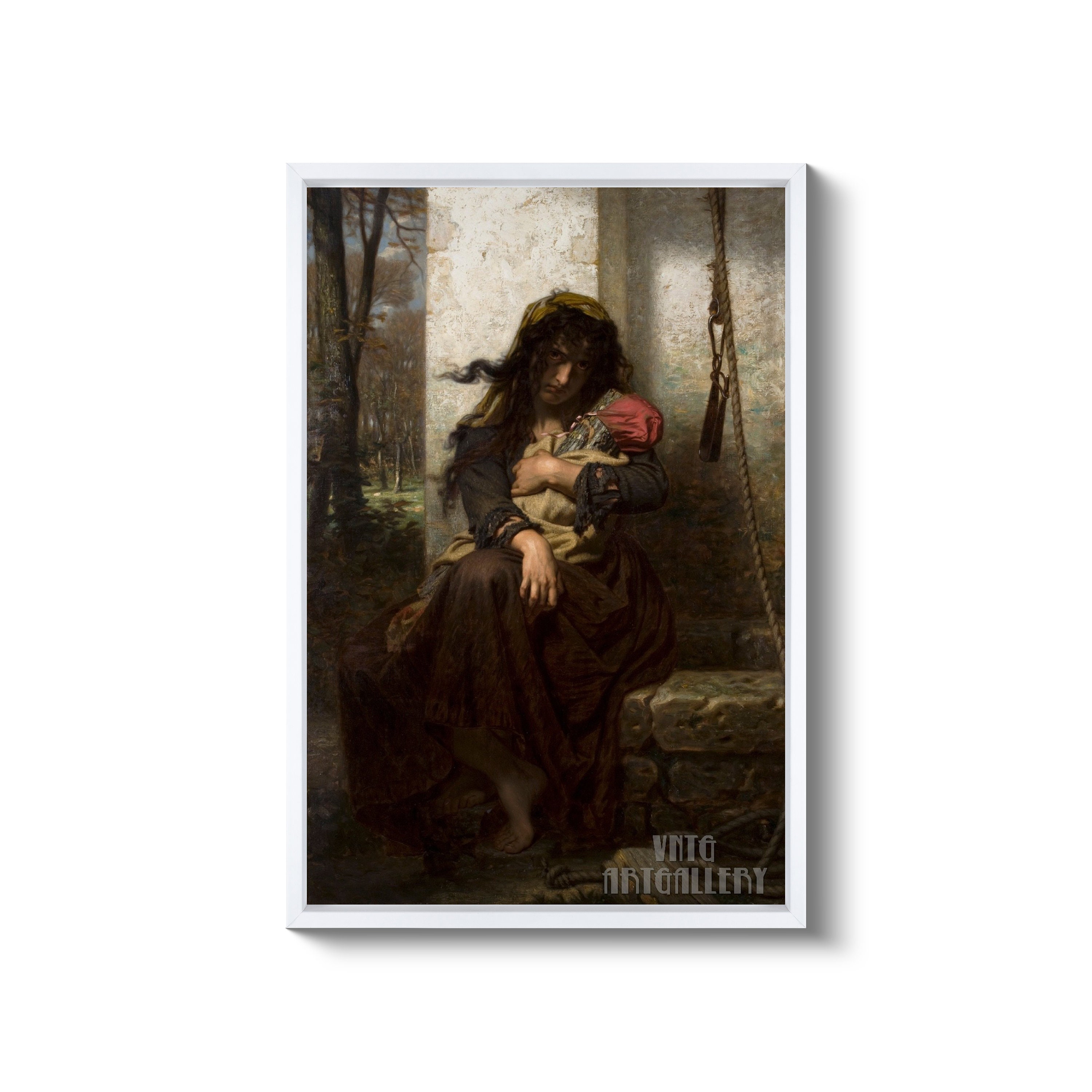 Hugues Merle : the Lunatic of Étretat 1871 Canvas Gallery - Etsy