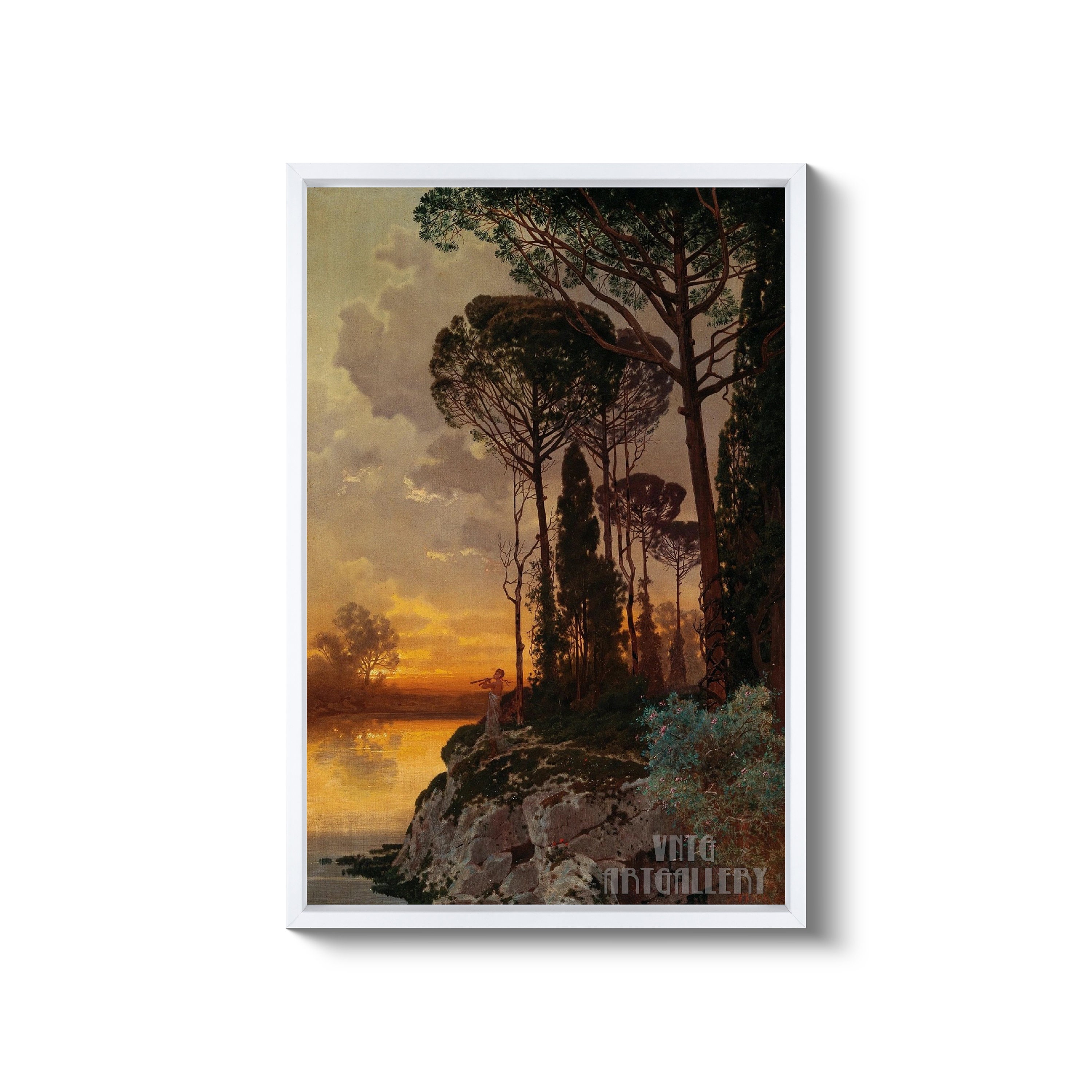 Ferdinand Knab : Sunset (1898) Canvas Gallery Wrapped Giclee Wall Art ...