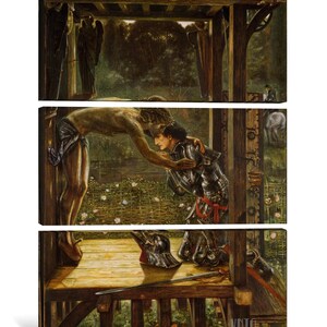 Edward Burne-jones : the Merciful Knight (1863) Canvas Gallery Wrapped ...