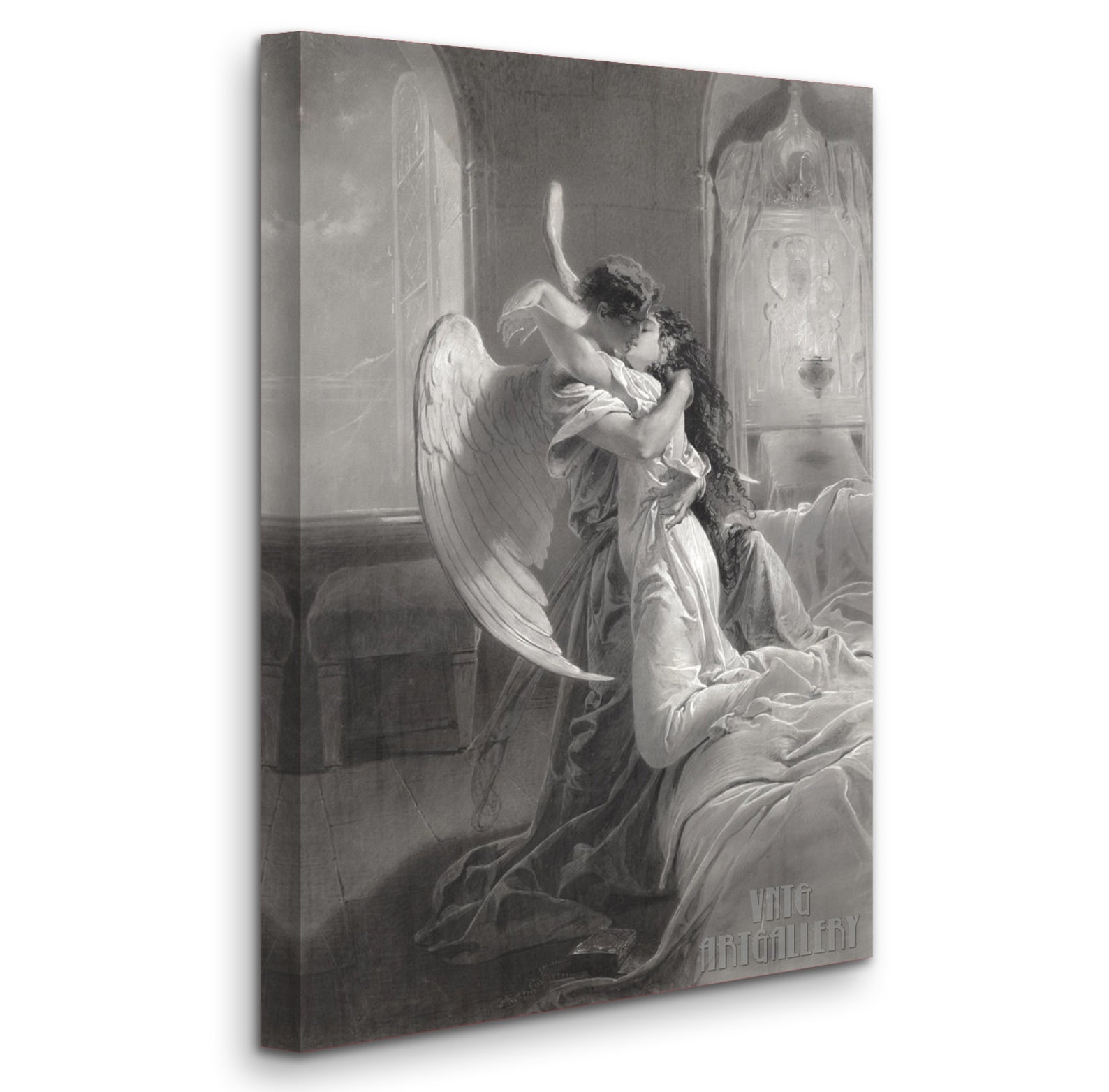 Mihály Von Zichy : Romantic Encounter 1864 Canvas Gallery Wrapped or ...