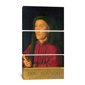 Jan Van Eyck : Portrait of a Man (1432) Canvas Gallery Wrapped or ...