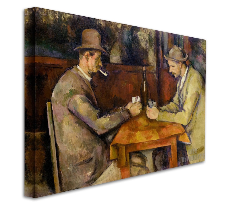 Paul Cézanne : the Card Players (les Joueurs De Cartes) (1890) Canvas ...