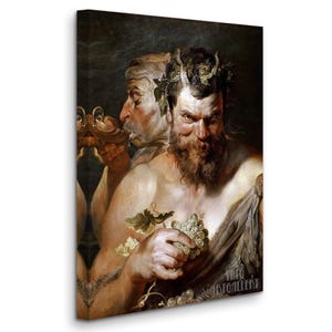 Peter Paul Rubens : Two Satyrs (1618-19) Canvas Gallery Wrapped or ...