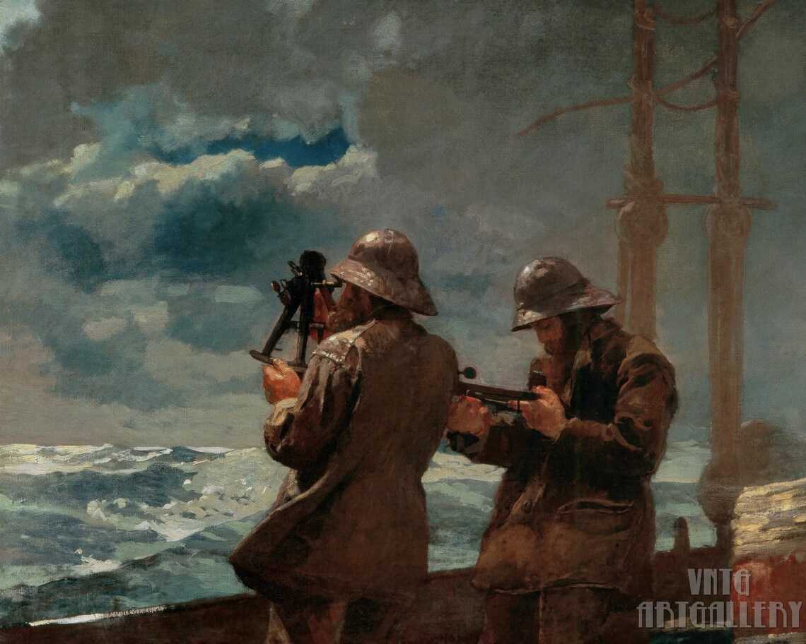 Winslow Homer : Eight Bells 1886 Canvas Gallery Wrapped or - Etsy