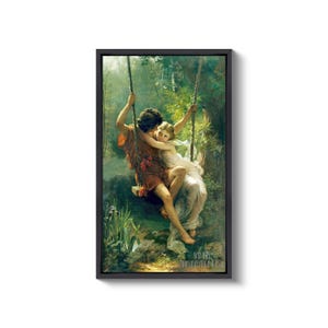 Pierre Auguste Cot : Springtime (1873) Canvas Gallery Wrapped or Framed ...