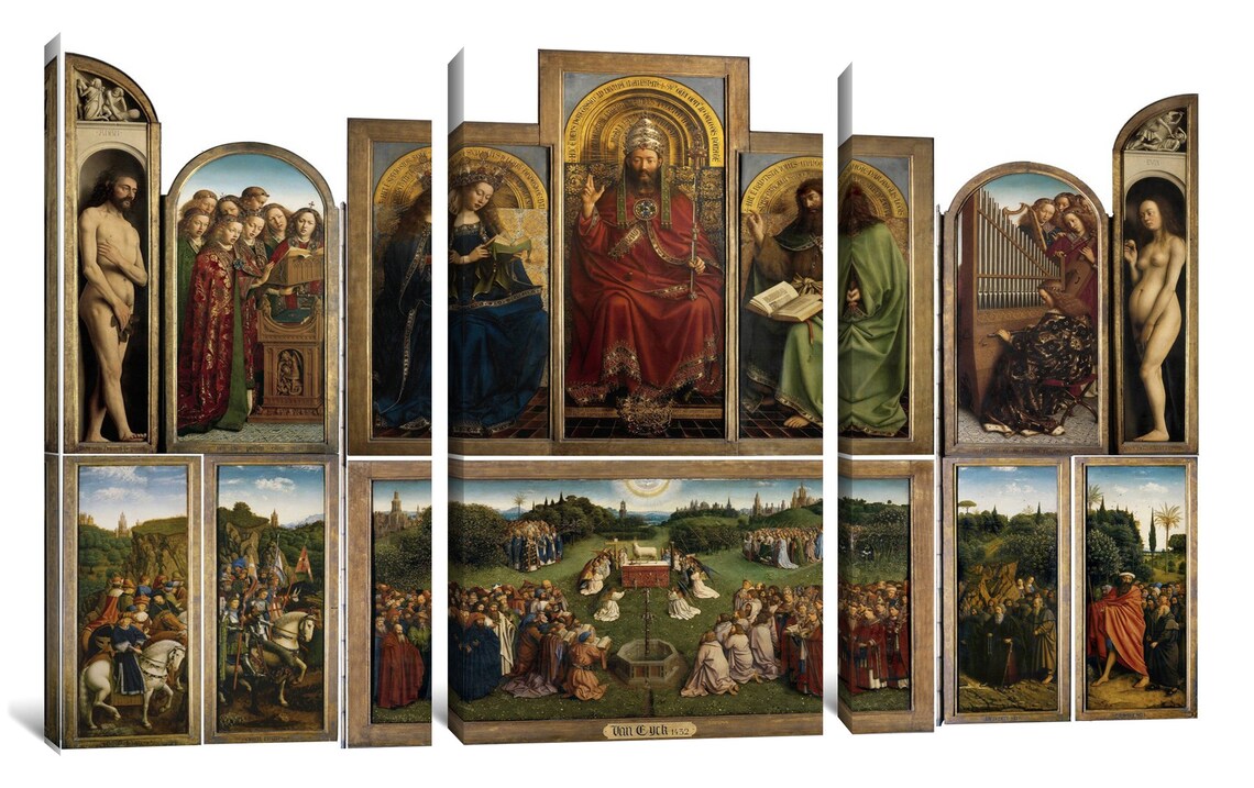 Jan Van Eyck Ghent Altarpiece 1432 Canvas Gallery Wrapped - Etsy
