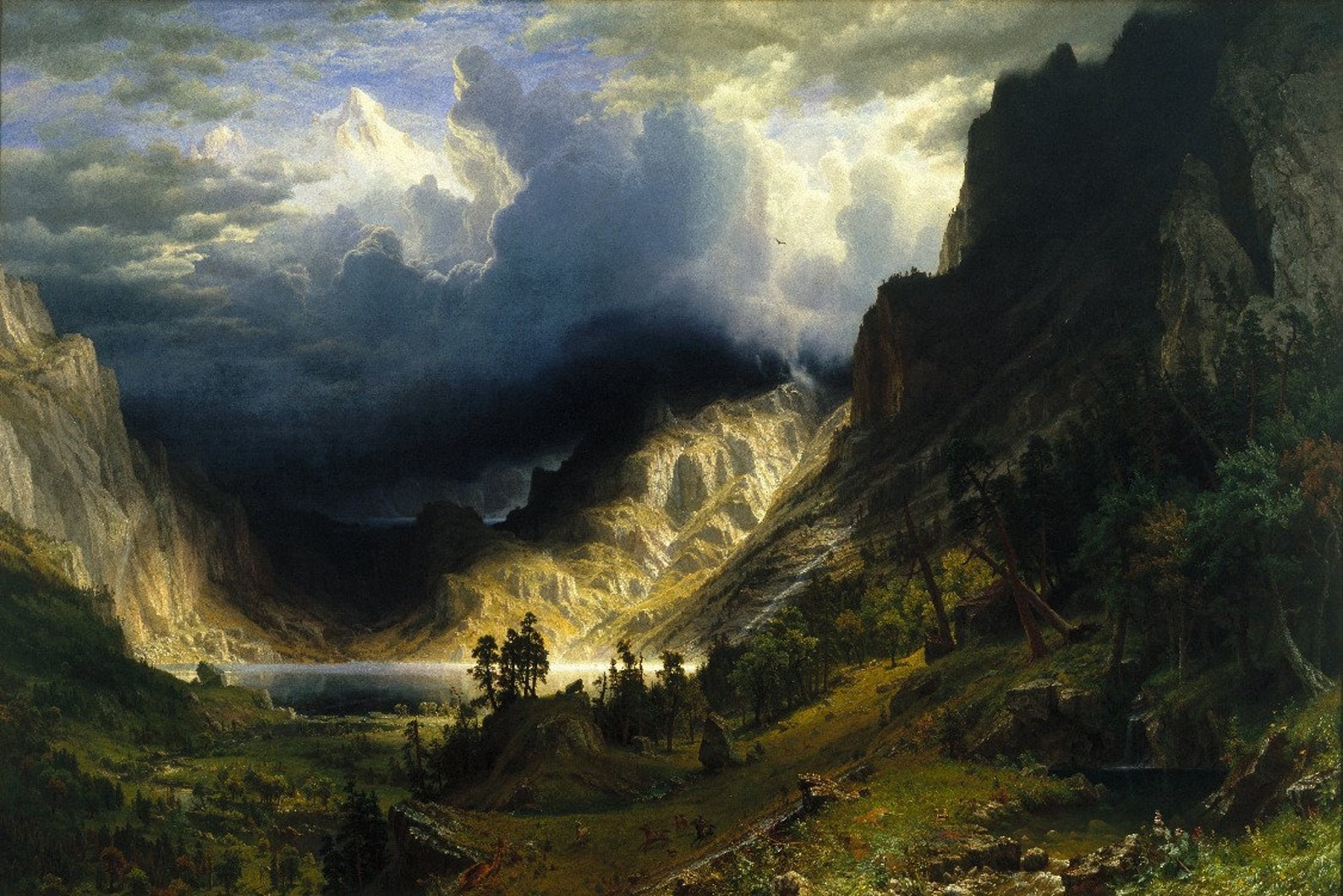 Albert Bierstadt : A Storm in the Rocky Mountains 1866 - Etsy