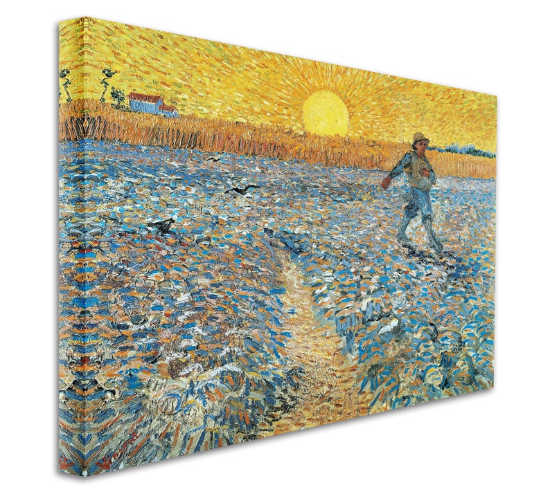 Vincent Van Gogh : the Sower at Sunset 1888 Canvas Gallery - Etsy