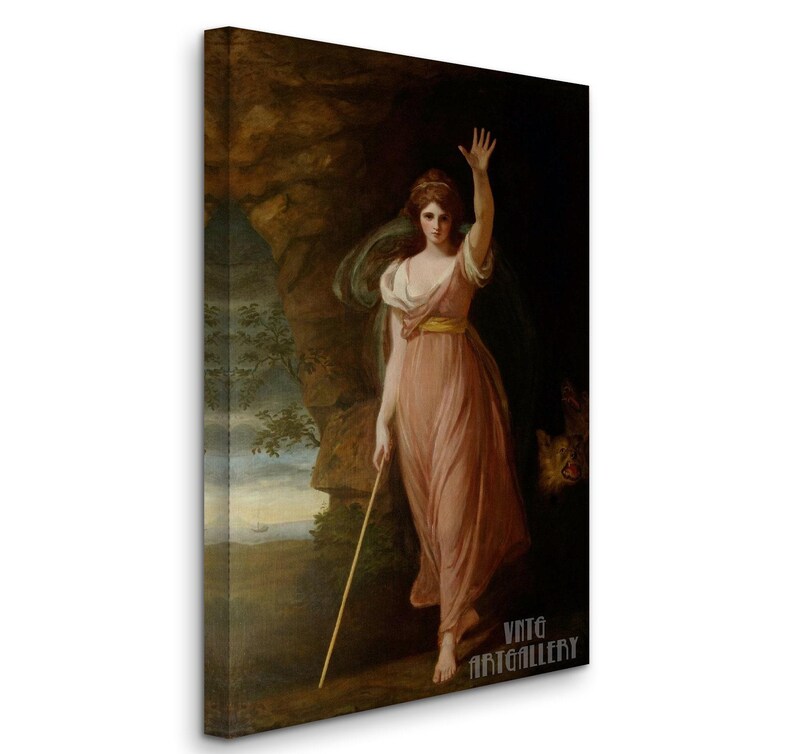 George Romney : Emma Hart, Lady Hamilton as Circe (1782) Canvas Gallery ...