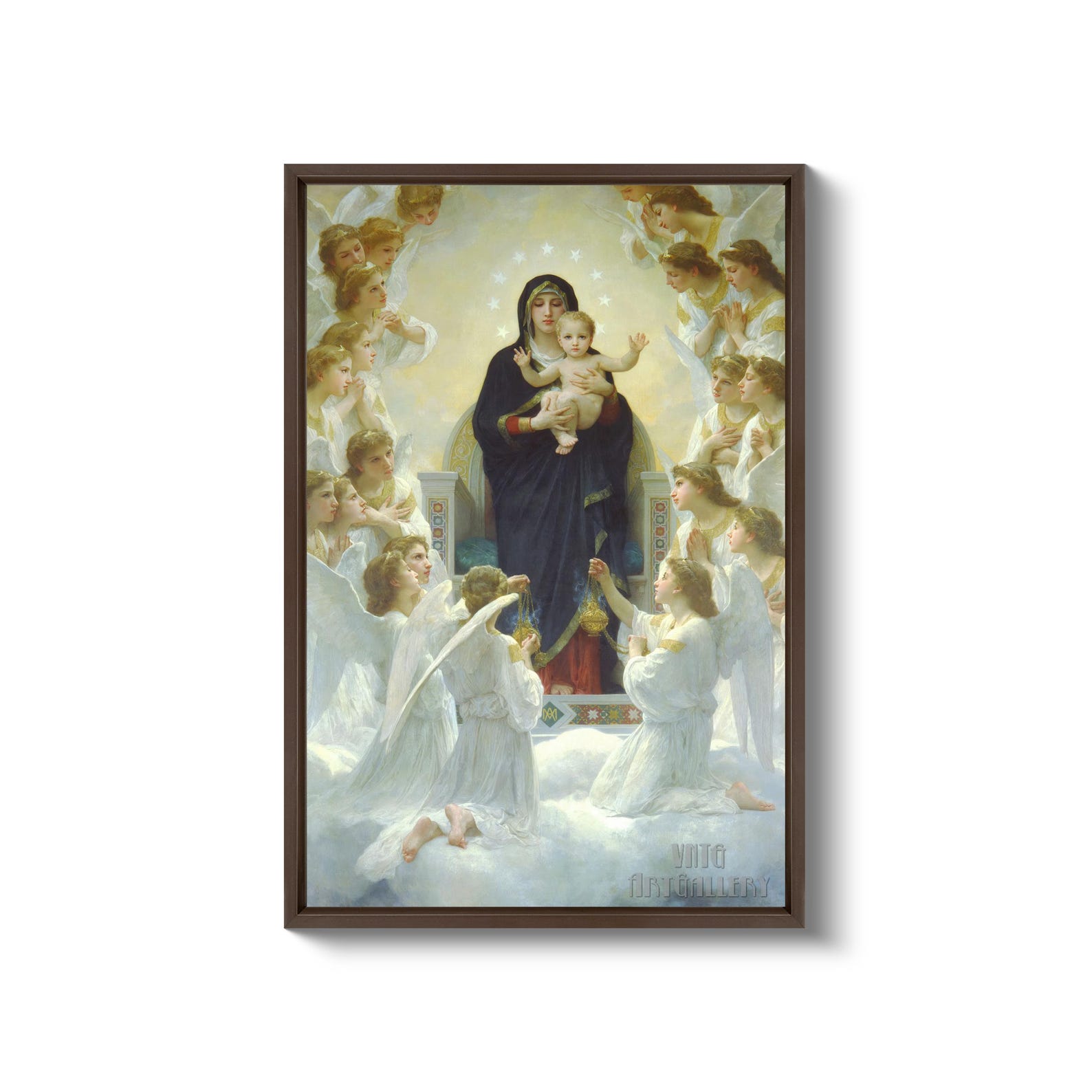 William Adolphe Bouguereau : the Virgin With Angels (1900) Canvas ...