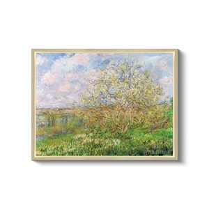 Claude Monet : Spring (1880) Canvas Gallery Wrapped or Framed Giclee ...