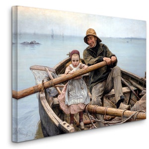 Émile Renouf : the Helping Hand 1881 Canvas Gallery Wrapped or Framed ...