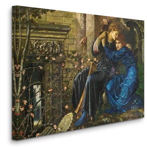 Edward Burne-jones : Love Among the Ruins (first Version) (1870) Canvas ...