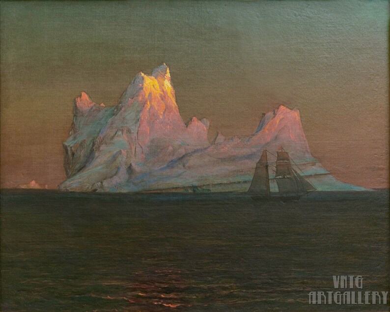 Frederic Edwin Church : the Iceberg 1875 Canvas Gallery - Etsy