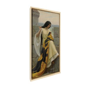 Edmund Leighton : Stitching the Standard 1911 Canvas Gallery Wrapped or ...