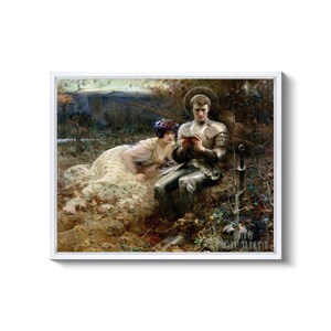 Arthur Hacker : Temptation of Sir Percival (1894) Canvas Gallery ...