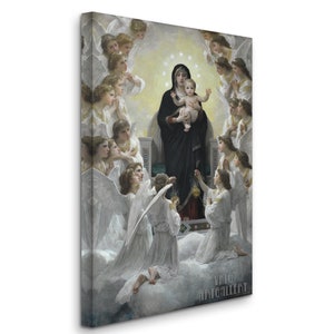 William Adolphe Bouguereau : the Virgin With Angels 1900 Canvas Gallery ...