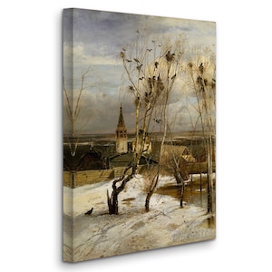 Alexei Kondratievich Savrasov : Rooks Have Returned 1871 Canvas Gallery ...