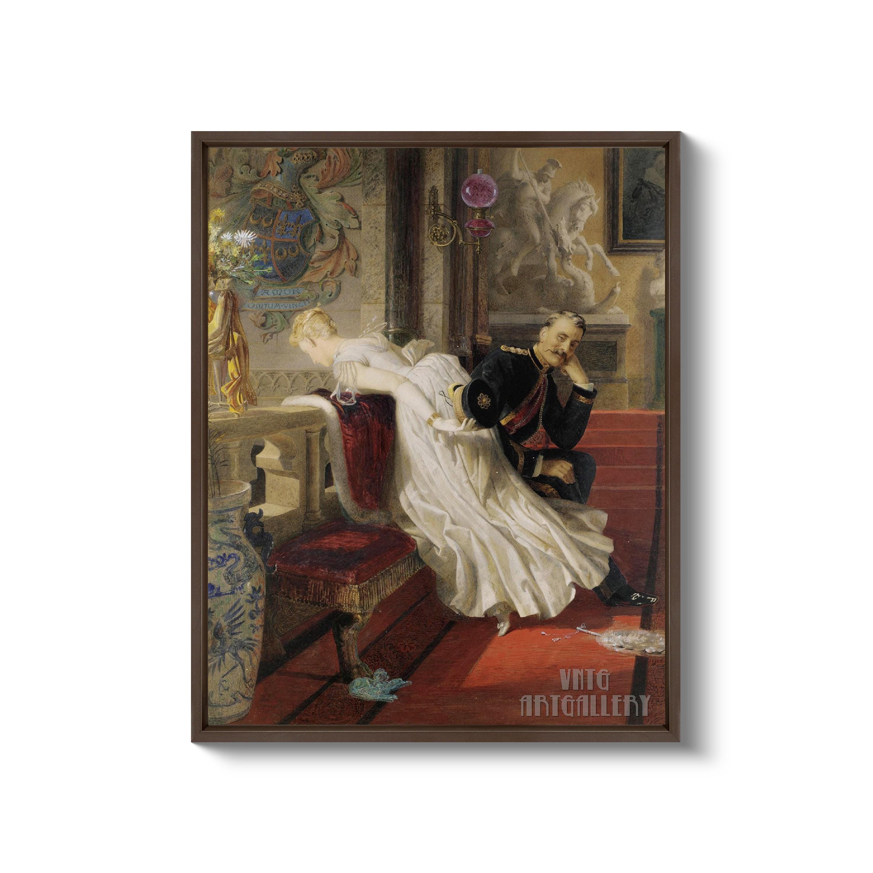 Edward Henry Corbould : Amor Omnia Vincit (19th Century) Canvas Gallery ...