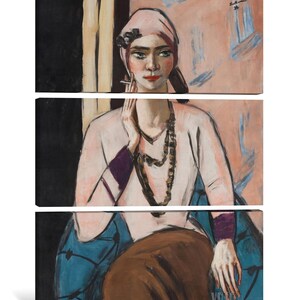 Max Beckmann : Quappi in Pink Jumper (1934) Canvas Gallery Wrapped ...
