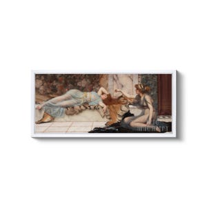 John William Godward : Mischief and Repose (1895) Canvas Gallery ...