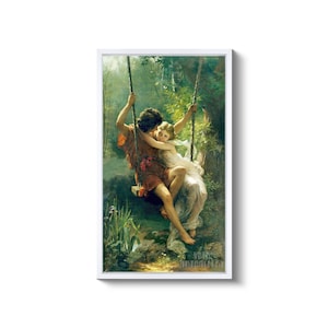 Pierre Auguste Cot : Springtime (1873) Canvas Gallery Wrapped or Framed ...