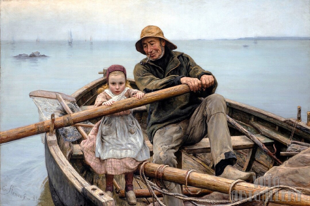 Émile Renouf : the Helping Hand 1881 Canvas Gallery Wrapped or Framed ...