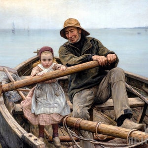 Émile Renouf : the Helping Hand 1881 Canvas Gallery Wrapped or Framed ...