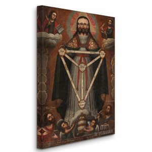 Anonymous Cusco School : Trifacial Trinity (1750) Canvas Gallery ...