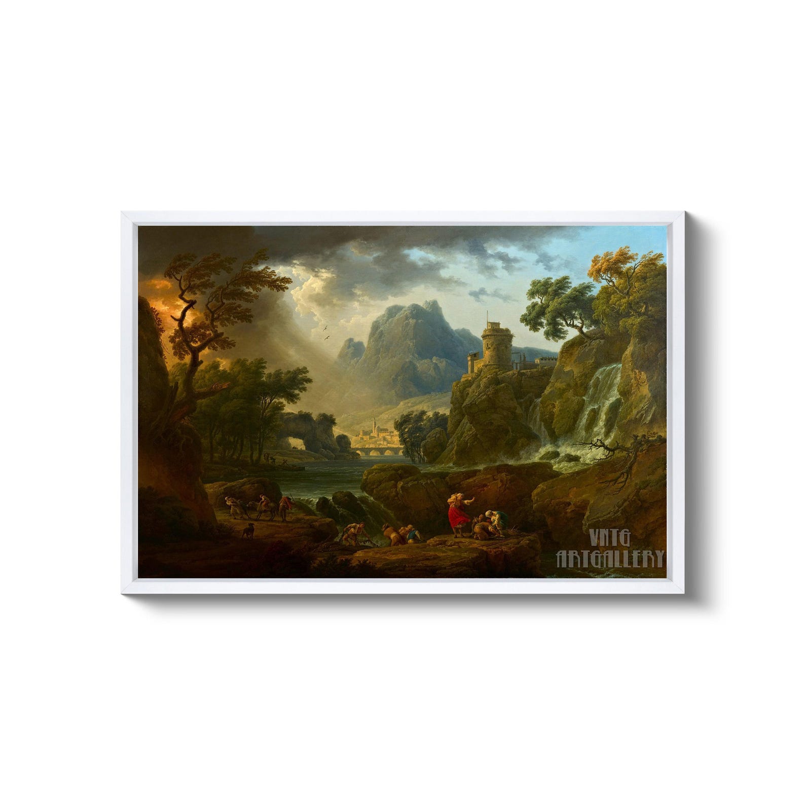 Claude Joseph Vernet : A Mountain Landscape With an Approaching Storm ...
