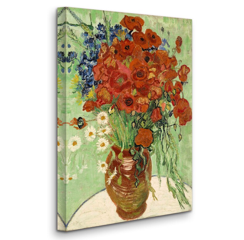 Vincent Van Gogh : Daisies and Poppies 1890 Canvas Gallery - Etsy