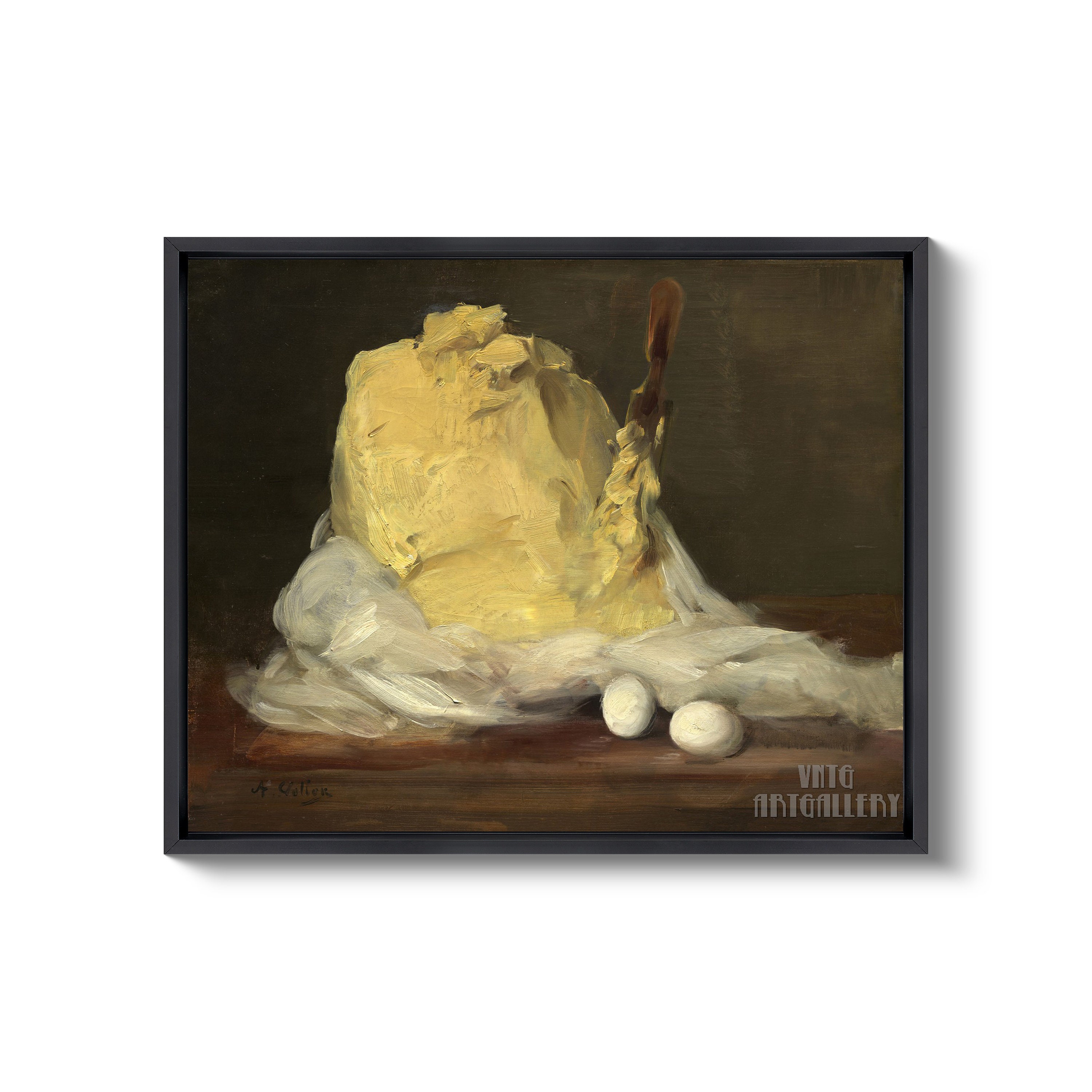 Antoine Vollon : Mound of Butter 1875 Canvas Gallery Wrapped - Etsy UK
