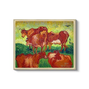 Vincent Van Gogh : the Cows (1890) Canvas Gallery Wrapped or Framed ...