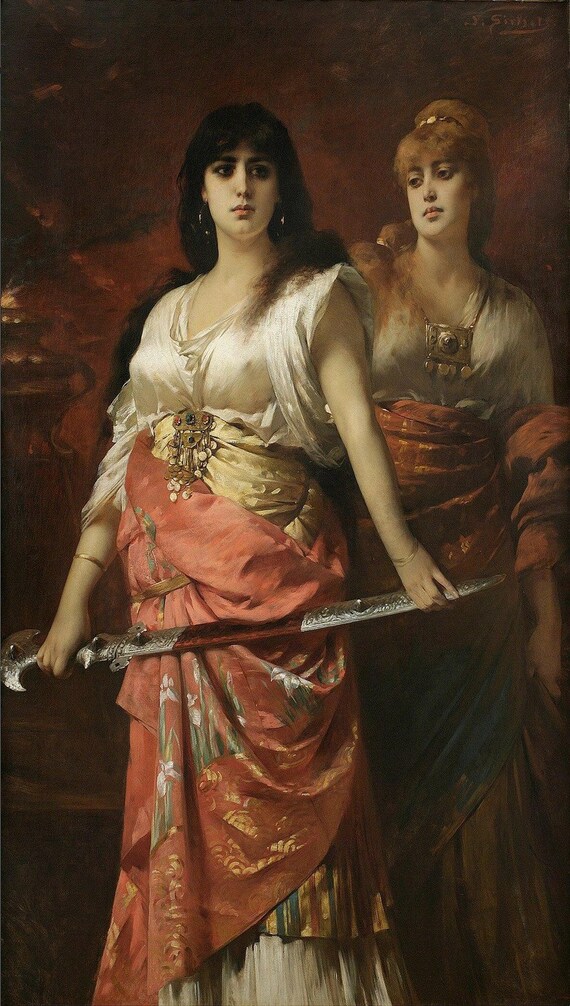 Nathaniel Sichel Judith c. 1870 Canvas Gallery Wrapped | Etsy