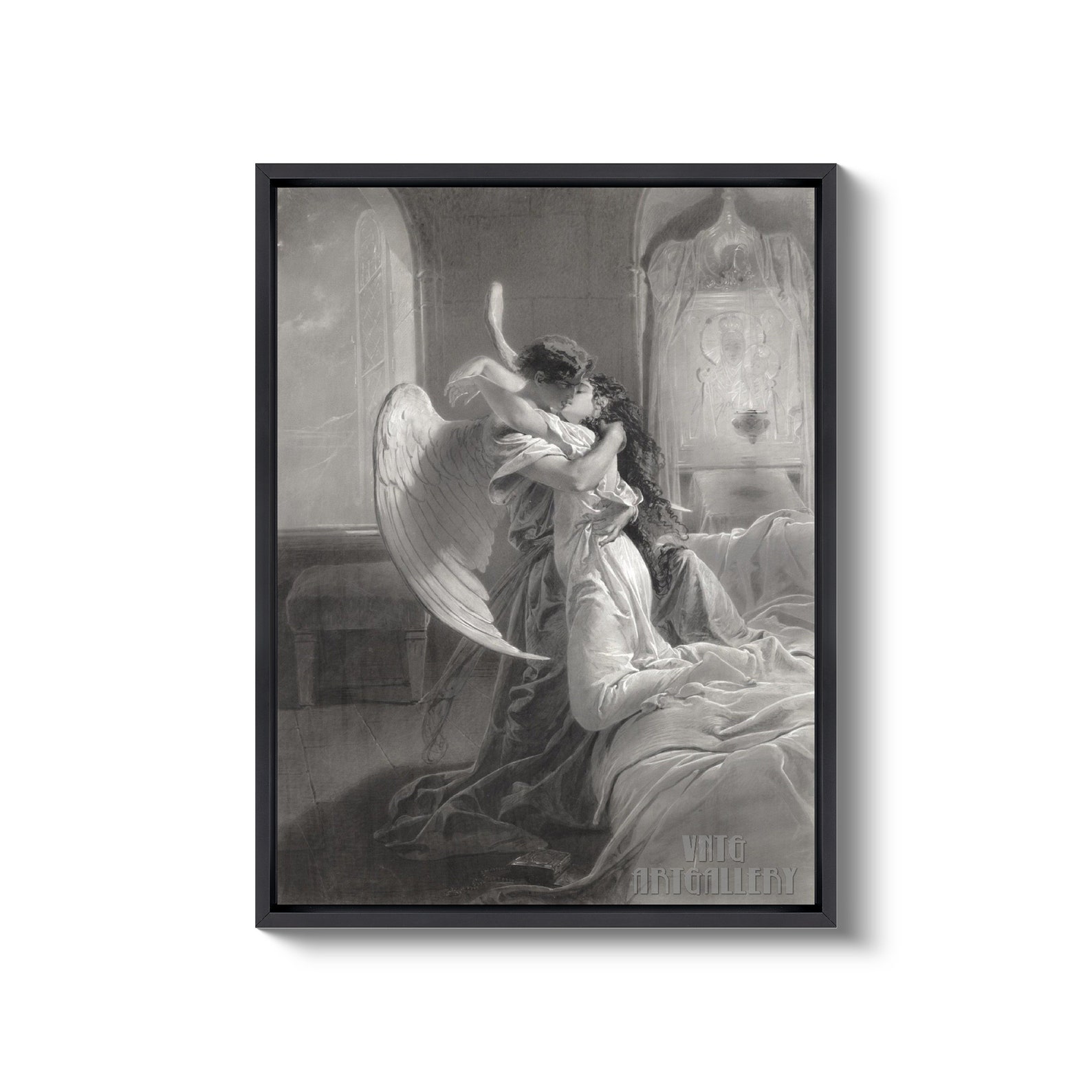 Mihály Von Zichy : Romantic Encounter 1864 Canvas Gallery Wrapped or ...