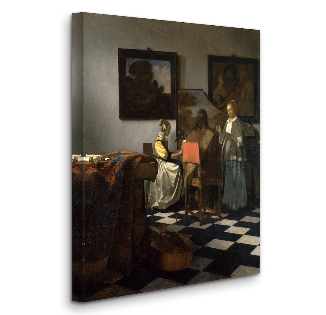 Johannes Vermeer : the Concert 1666 Canvas Gallery Wrapped - Etsy