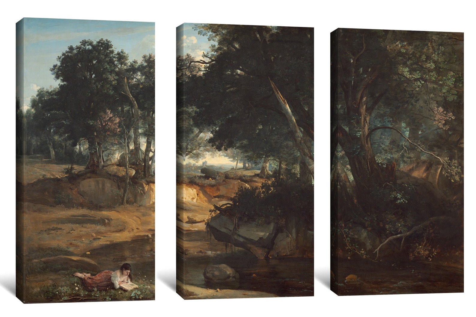 Jean-baptiste-camille Corot : Forest of Fontainebleau 1834 - Etsy