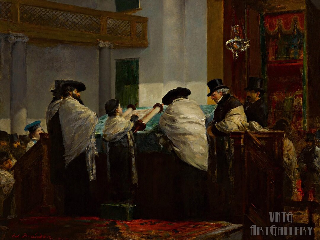 Jacques-emile-Édouard Brandon : Bar Mitzvah (1865) Canvas Gallery ...