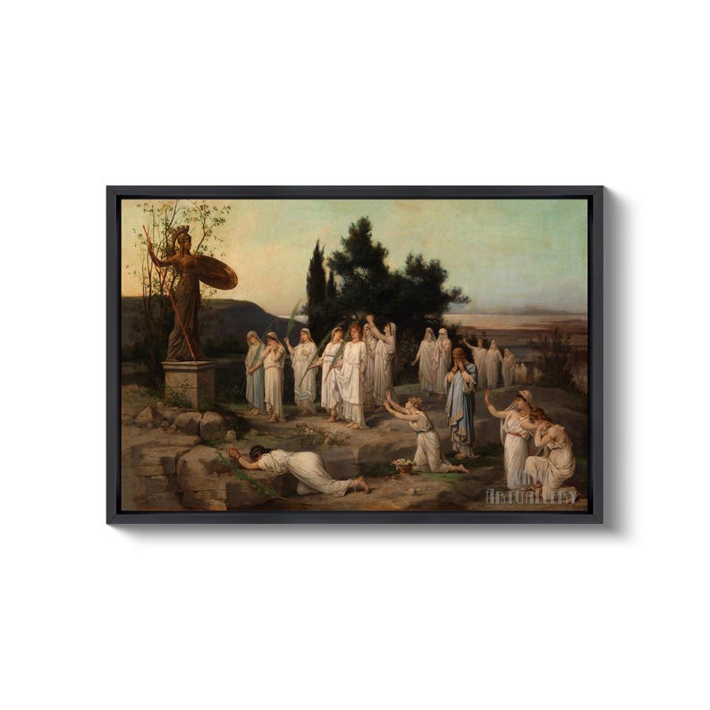 Louis Hector Leroux : Adoration of the Goddess Pallas Athena (1878 ...