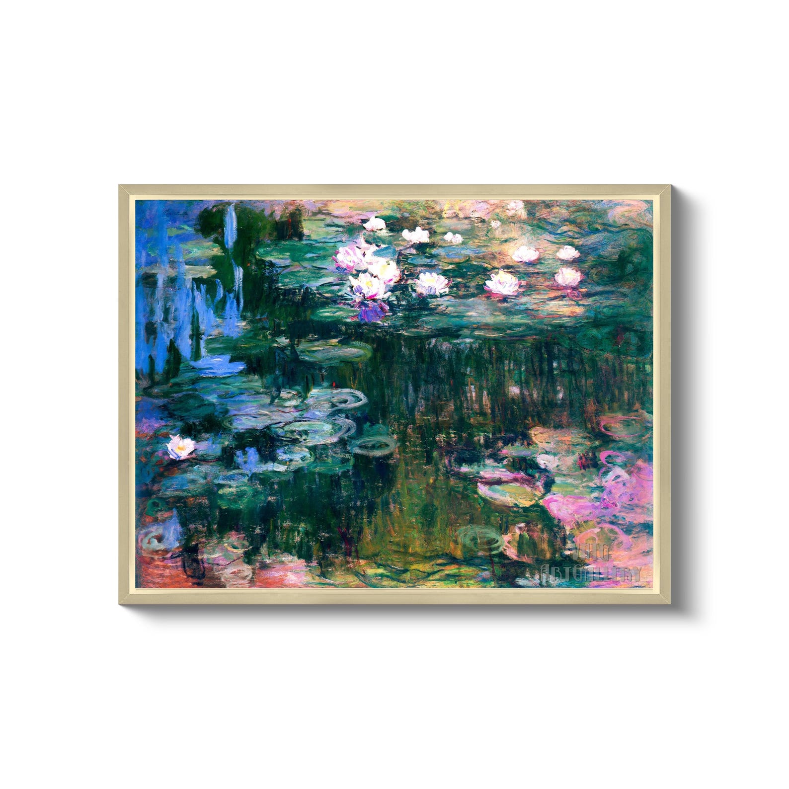 Claude Monet : Water Lilies (1917) Canvas Gallery Wrapped or Framed ...