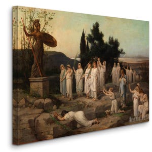 Louis Hector Leroux : Adoration of the Goddess Pallas Athena (1878 ...