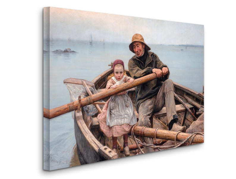 Émile Renouf : the Helping Hand (1881) Canvas Gallery Wrapped or Framed ...