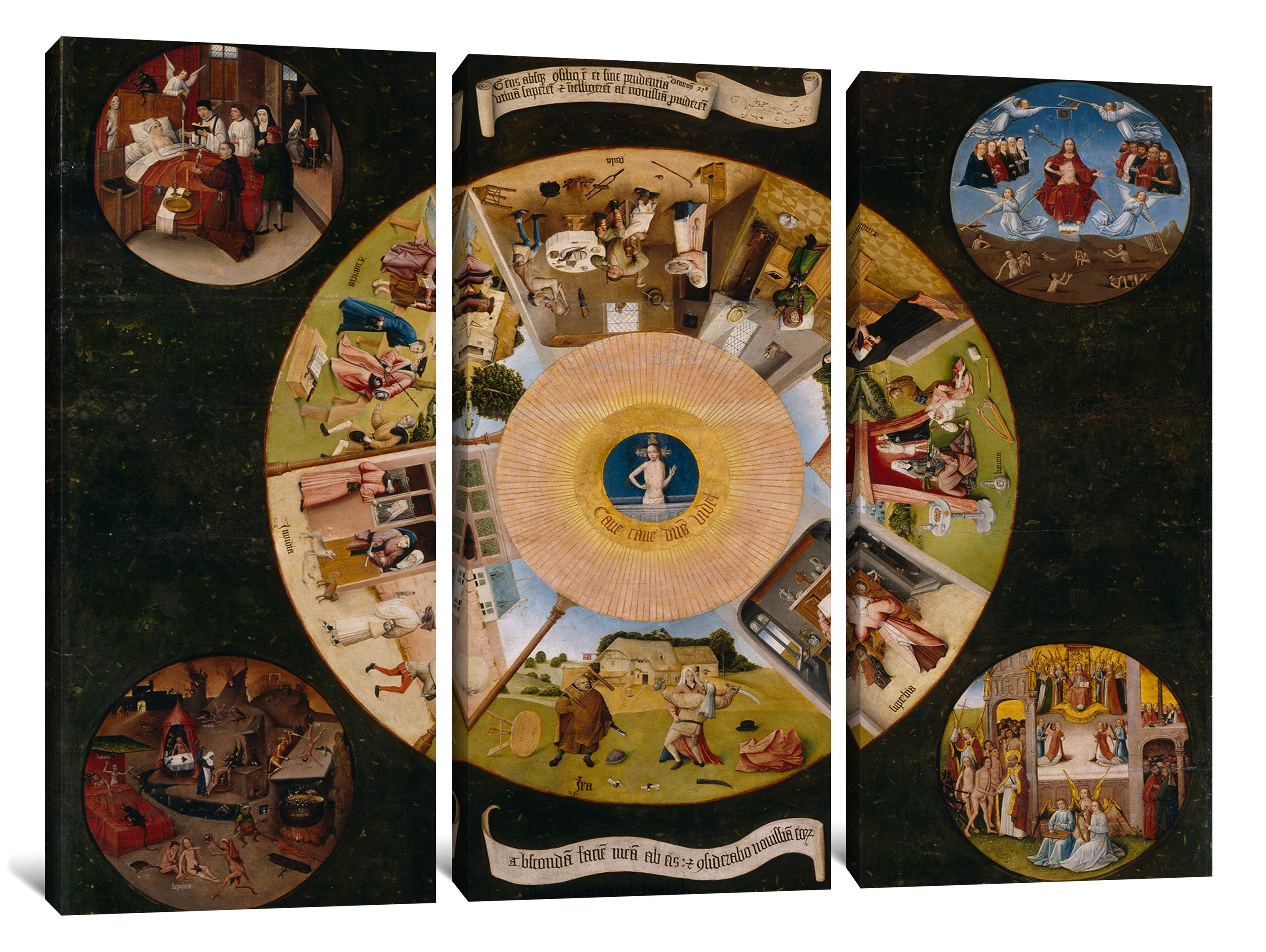Hieronymus Bosch : Die sieben Todsünden 1480 Leinwand | Etsy