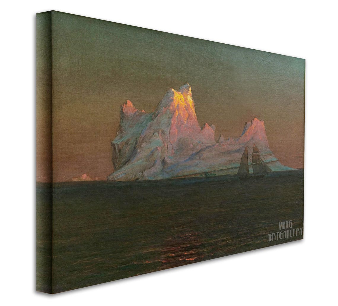 Frederic Edwin Church : the Iceberg (1875) Canvas Gallery Wrapped or ...