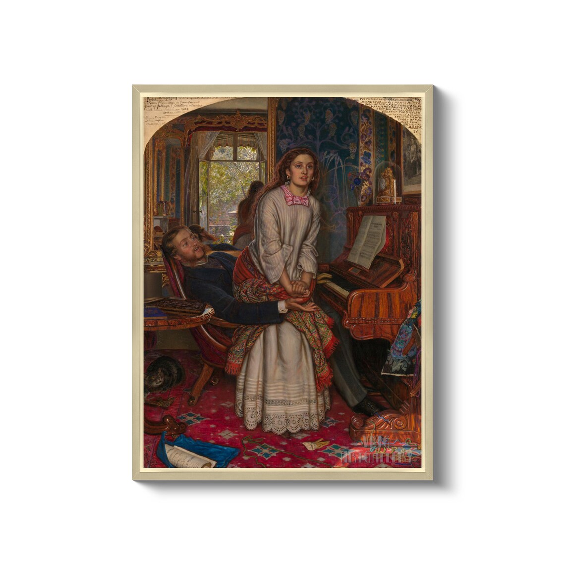 William Holman Hunt : the Awakening Conscience (1853) Canvas Gallery ...