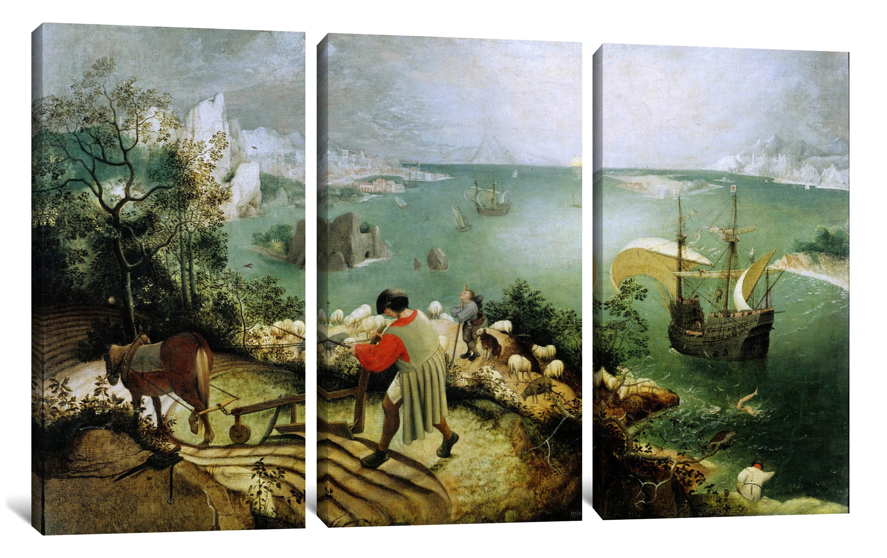 Pieter Bruegel the Elder : Landscape with the Fall of Icarus | Etsy