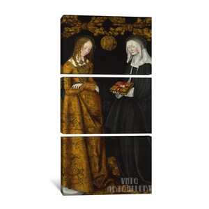 Lucas Cranach the Elder : Saints Christina and Ottilia (1506) Canvas ...