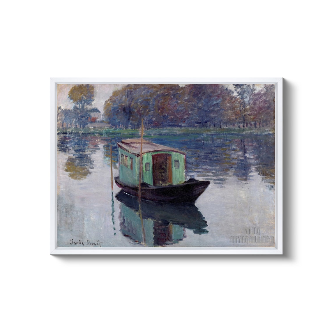 Claude Monet : the Studio Boat 1874 Canvas Gallery Wrapped - Etsy