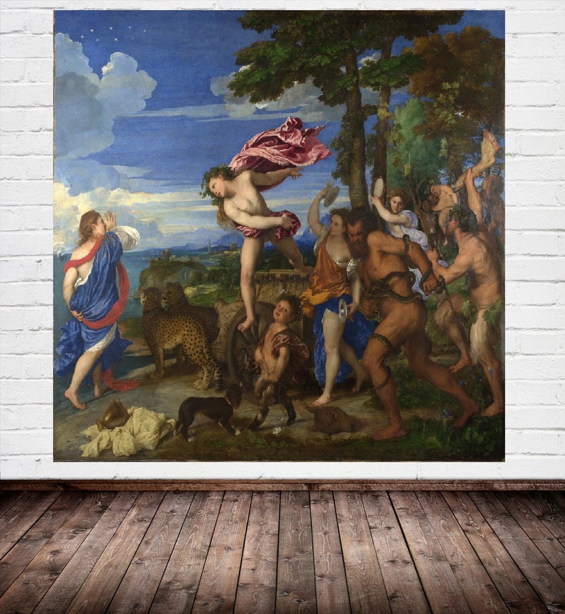 Titian Bacchus And Ariadne 15201523 Canvas Gallery Etsy 