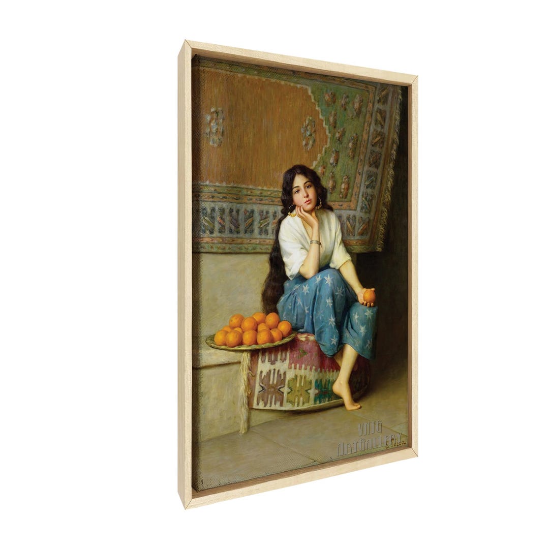 Enrique Serra Auque 1859 1918 the Orange Seller Canvas Gallery Wrapped ...